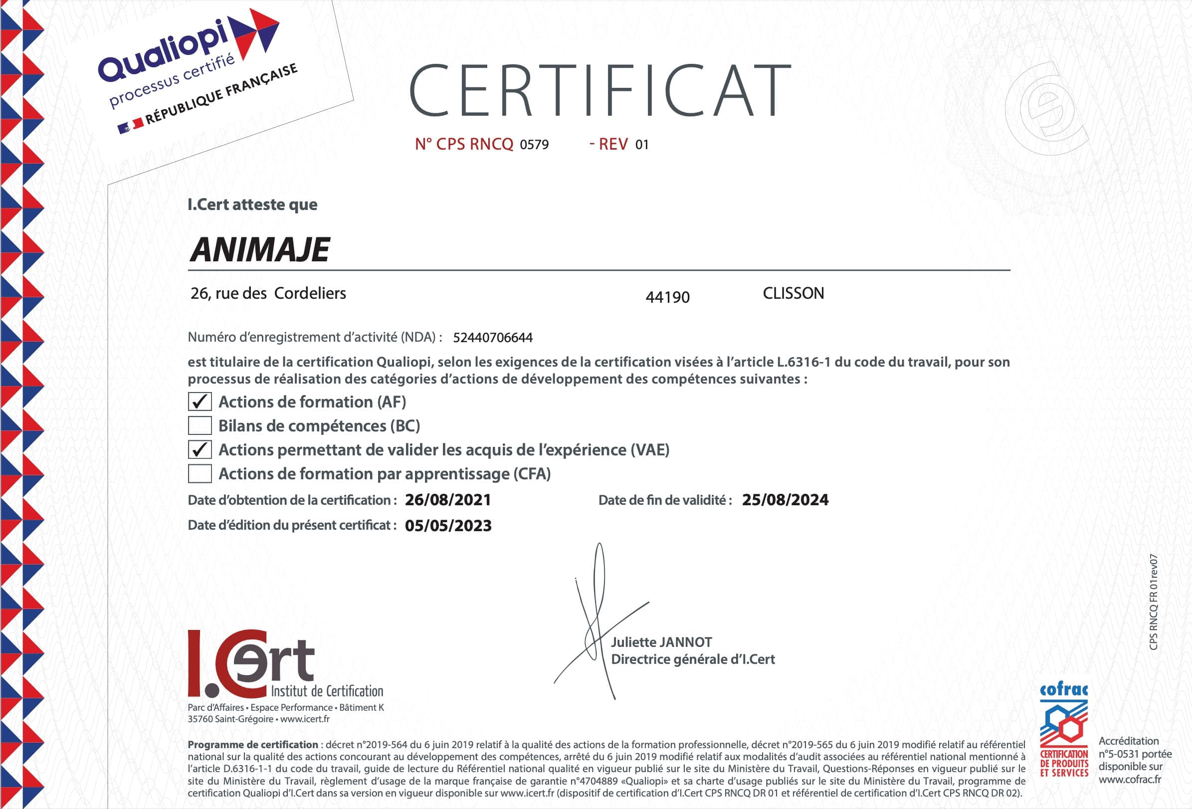 Nouvelle Formation BP JEPS 2025-2026 – ANIMAJE